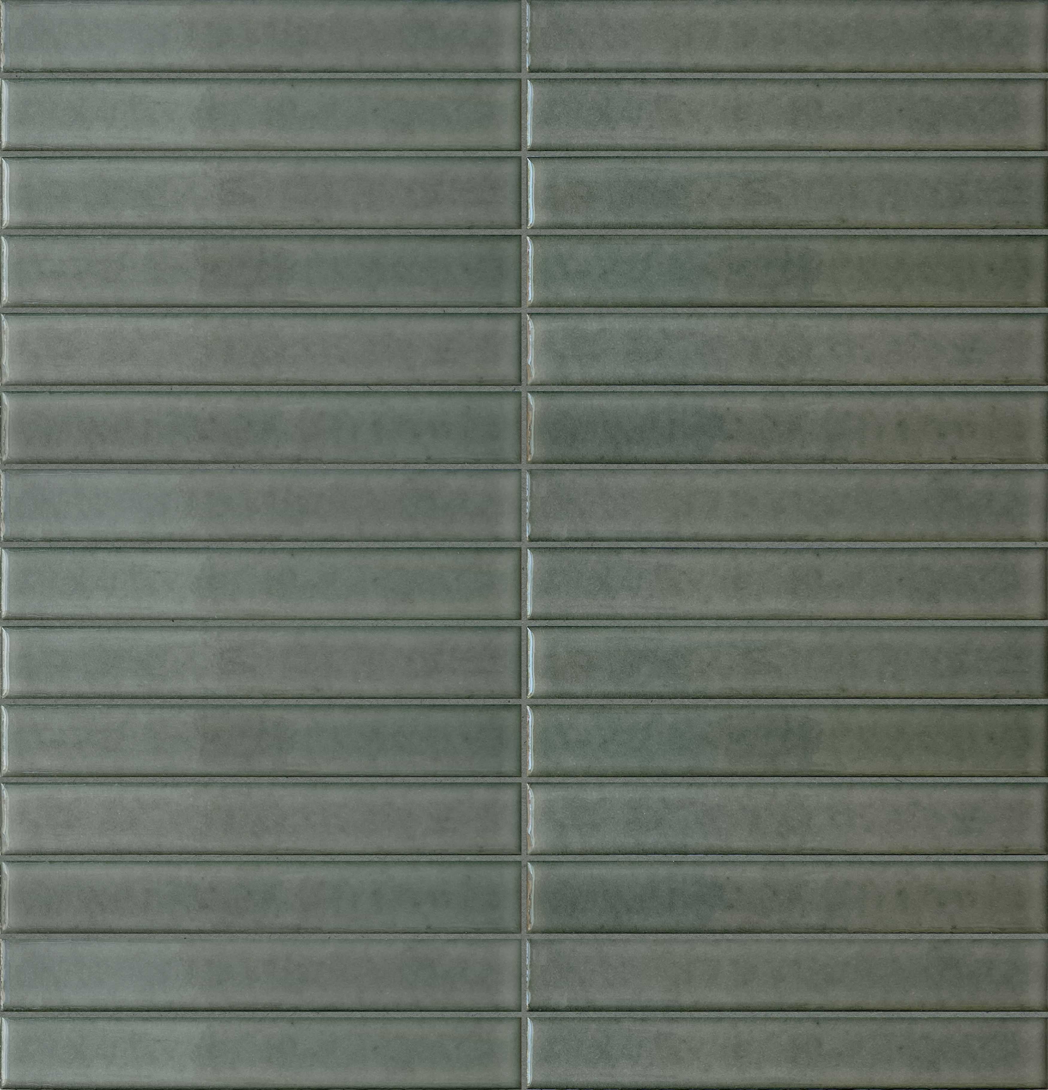 Stick Lichen Green mosaik 2x15 cm | Konradssons Kakel